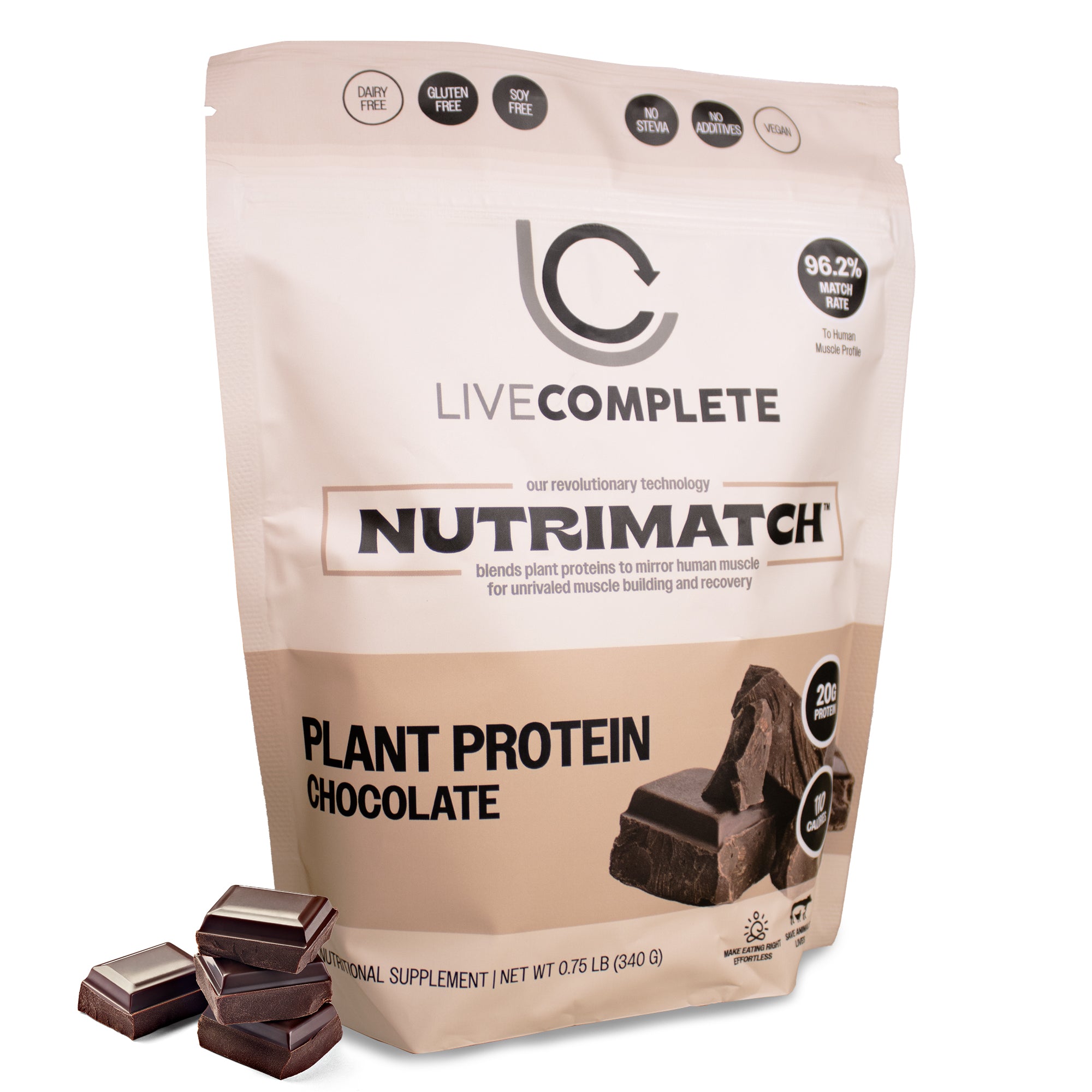 LiveComplete NutriMatch™ Plant Protein | CASE PACK 10 Units | Chocolat